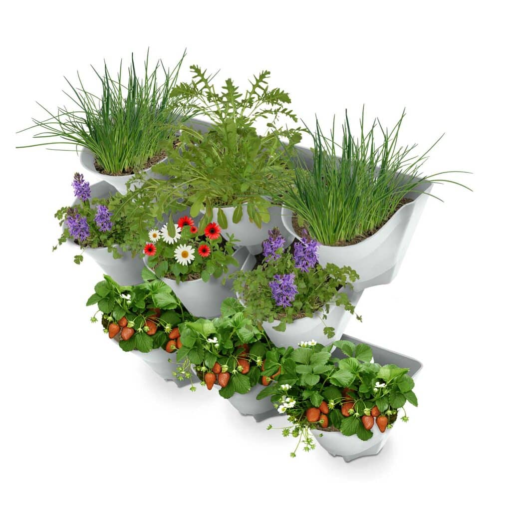Garden Up® 3 Pot Wall Stacker | Wall Mount Planter | Jack