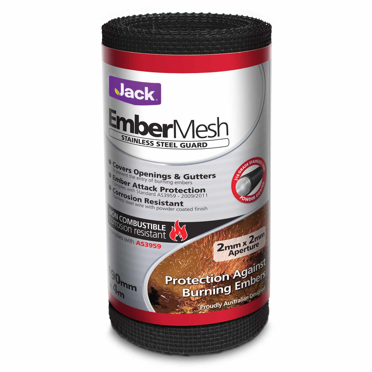 Embermesh Stainless Steel Guard | Jack Garden Products