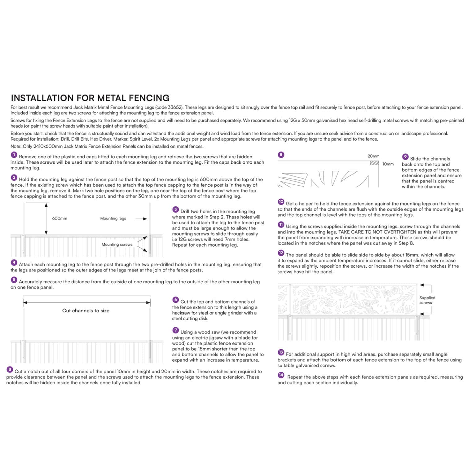 Matrix Fence Extension Classic Lattice | Jack