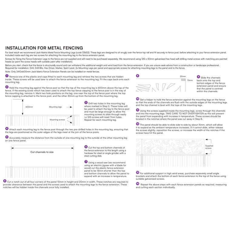 Matrix Fence Extension Slatted | Jack