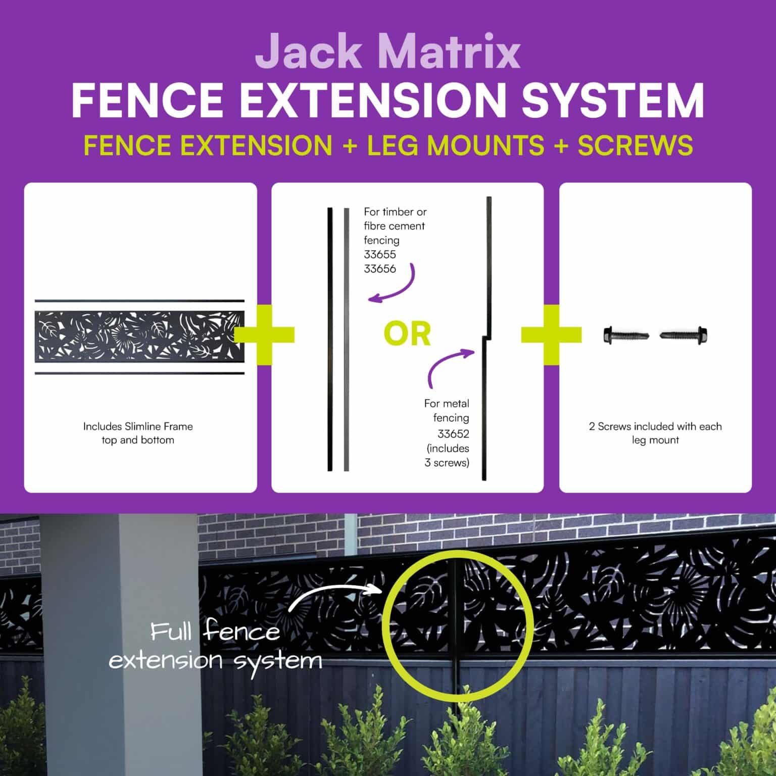 Matrix Fence Extension Rainforest | Jack
